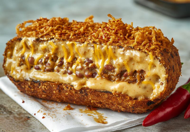 A Cheesy Meaty and Crispy Baked Good Stock Photo - Image of pizza ...