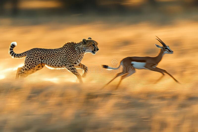 Gazelle Running From Cheetah