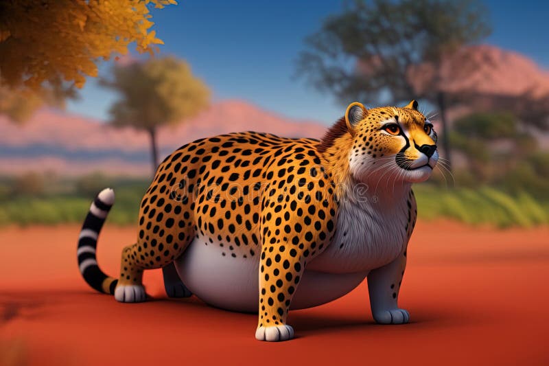 Overweight Obese Smiling Whale Cute Fat Animal Illustration Generative ...