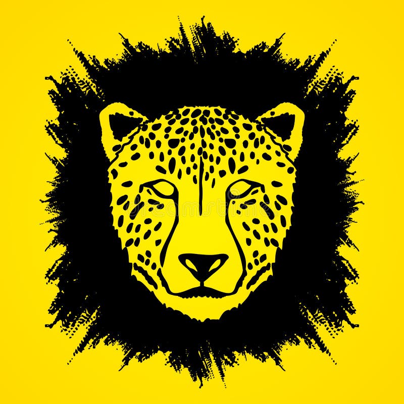 Cheetah face stock vector. Illustration of face, design - 80664319