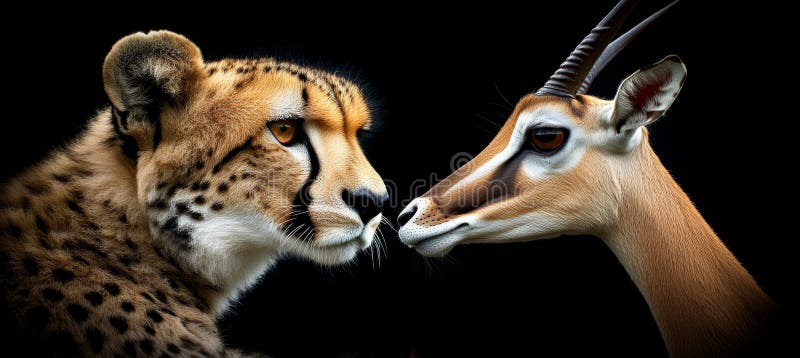Cheetah and Gazelle, an Unlikely Pair, Share an Intimate Moment Against ...
