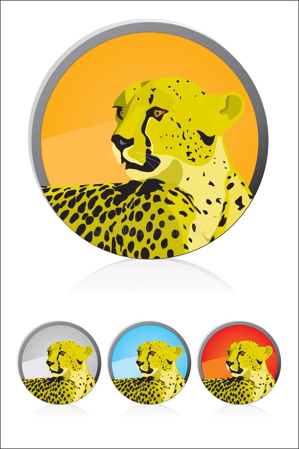 Cheetah icon stock vector. Illustration of cheetah, africa - 9177627