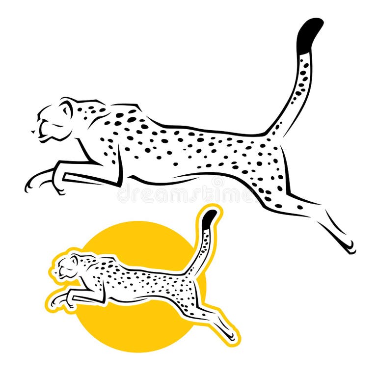 Cheetah Running Drawing Stock Illustrations – 1,196 Cheetah Running ...