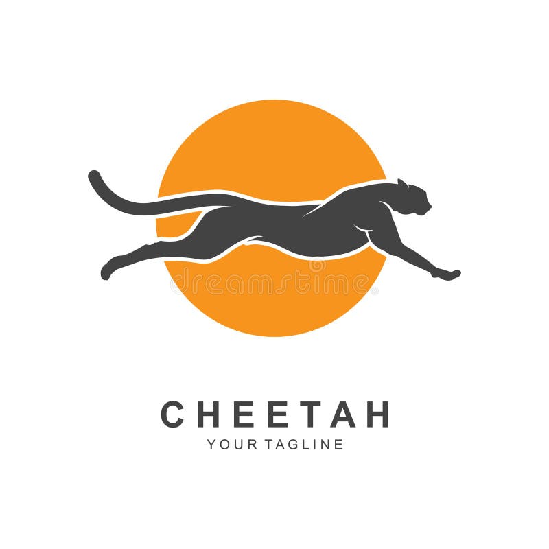 Cheetah Logo Vector Illustration Stock Vector - Illustration of speed ...