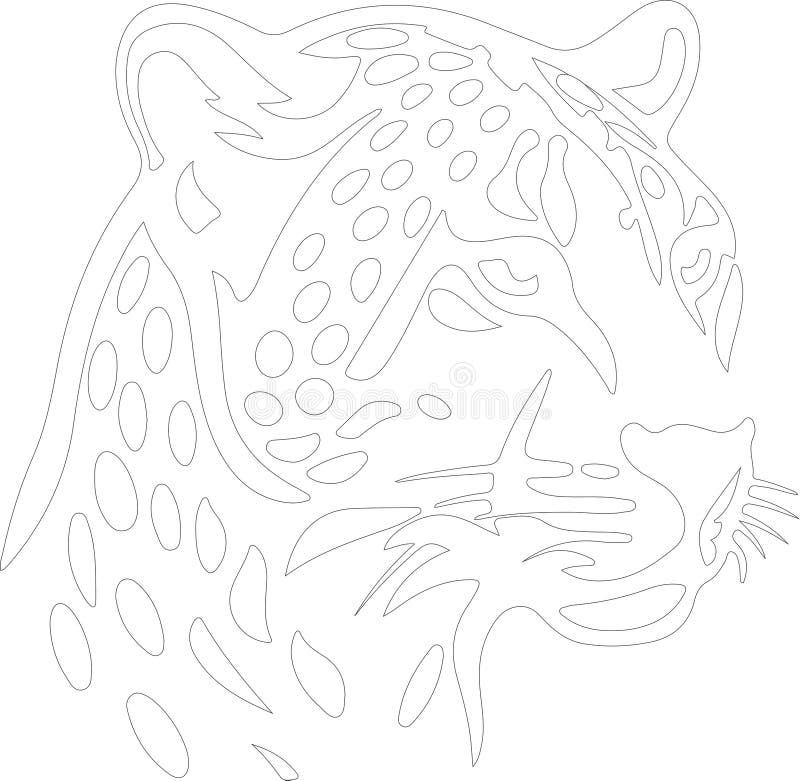 Cheetah Outline Outline Silhouette Generative Ai Stock Vector ...