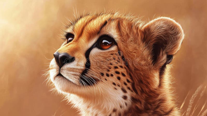 A Cheetah Portrait with a Uniform Background, Designed for Wildlife ...