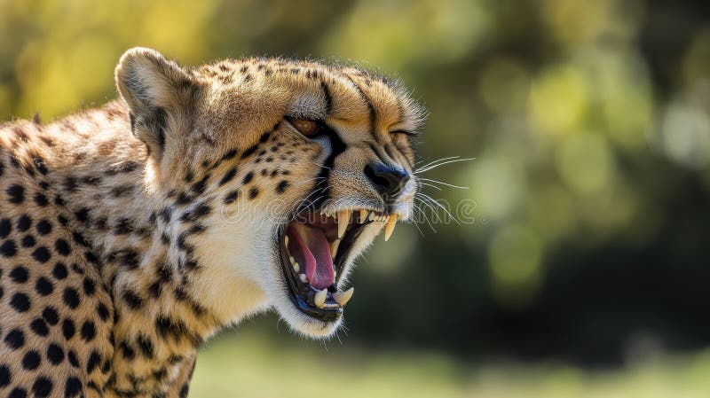 Roaring Cheetah: a Display of Power and Wildness in Nature Stock Photo ...