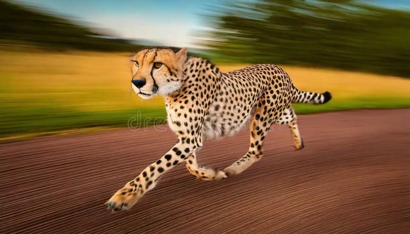Cheetah Running at Full Speed Stock Photo - Image of tiger, wildlife ...