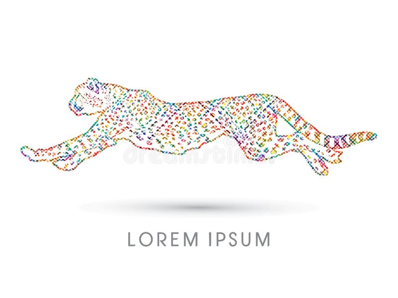 Cheetah Running Fast Vector Illustration Stock Vector - Illustration of ...