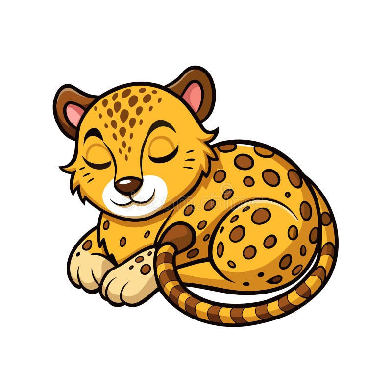 Cheetah Sleeping in a Warm Environment Stock Image - Illustration of ...