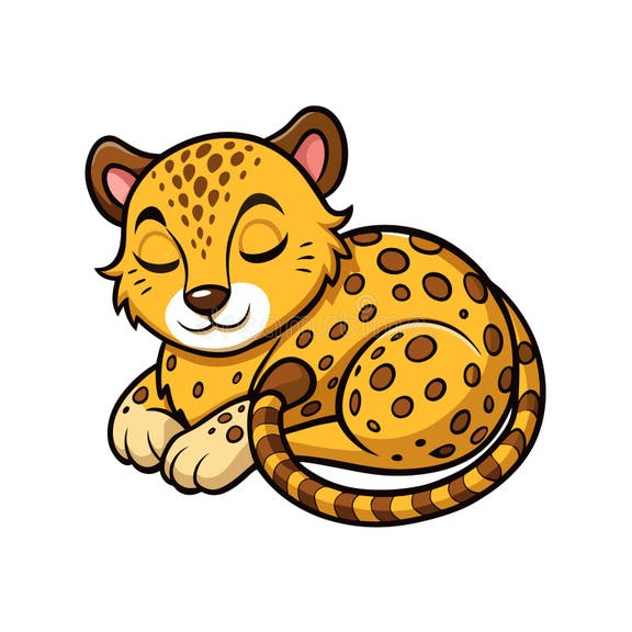 Cheetah Sleeping in a Warm Environment Stock Image - Illustration of ...