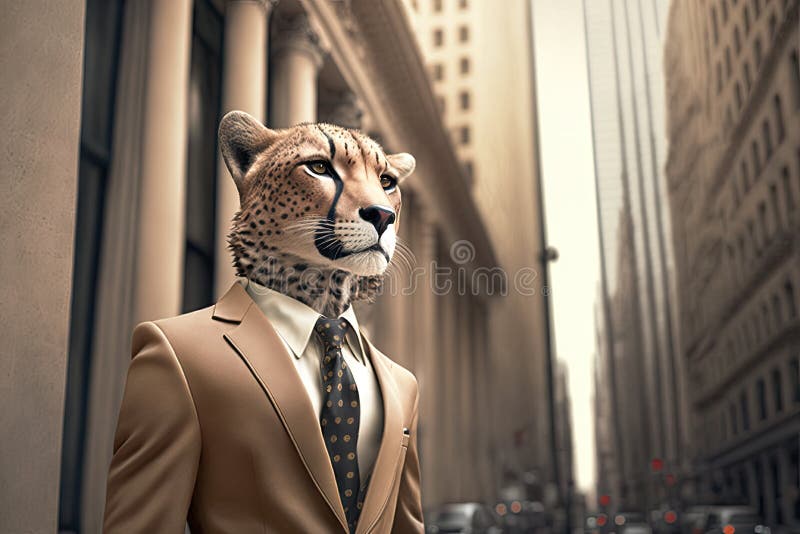 A Cheetah in a Suit, a Successful Manager and Businessman. Generative ...