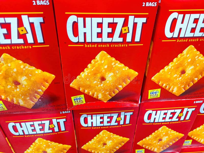 Boxes of Cheez-it Brand Salty Crackers in a Pallet for Sale Editorial ...