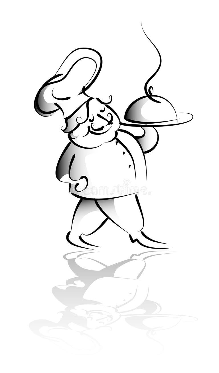 Fat Italian Chef Black White Stock Illustrations – 54 Fat Italian Chef ...