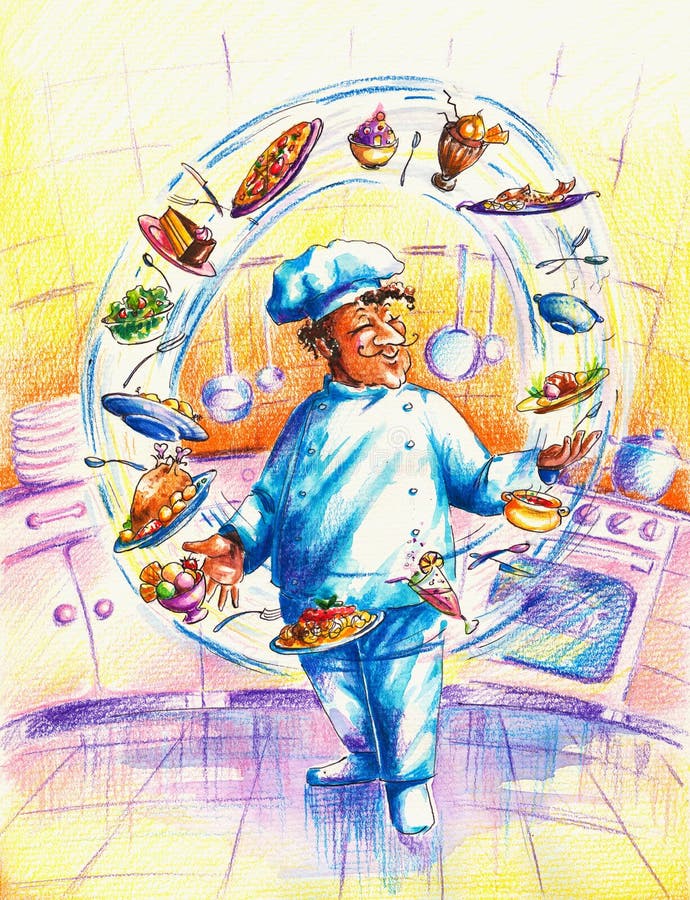 Chef competition stock illustration. Illustration of white - 9832928