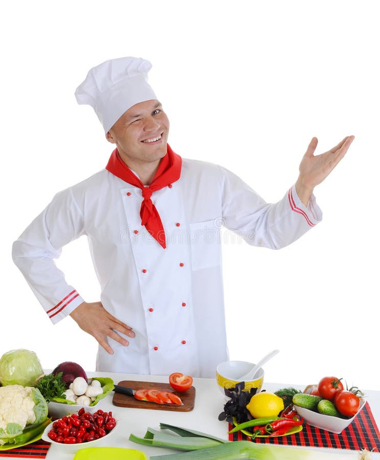 Chef Preparing Steak, Sausage and Chicken Stock Photo - Image of fork ...