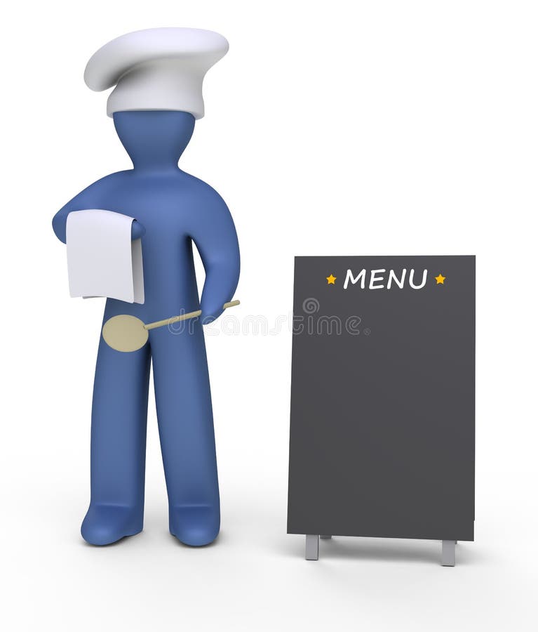 Chef Menu Board Blue Stock Illustrations – 163 Chef Menu Board Blue ...
