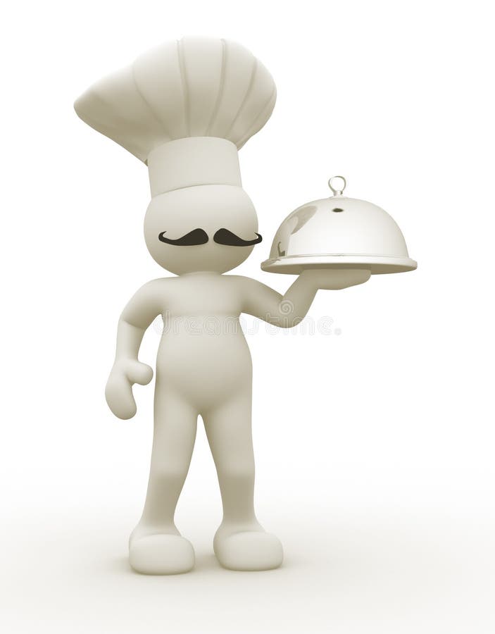 Chef with cutlery stock vector. Illustration of gourmet - 33679486