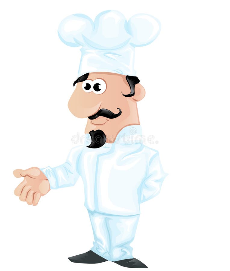 Chef with cutlery stock vector. Illustration of gourmet - 33679486