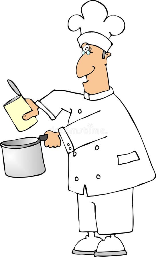 Chef stock illustration. Illustration of cook, humor, comic - 650624
