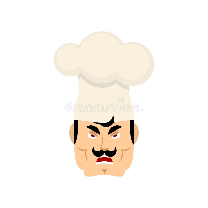 Chef Angry Emoji. Cook Evil Emotions Avatarr Stock Vector ...