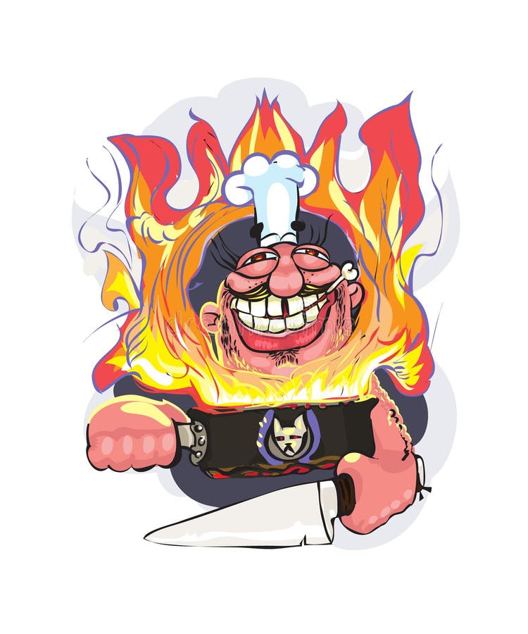 Angry Chef stock vector. Illustration of dine, dinner - 10111714