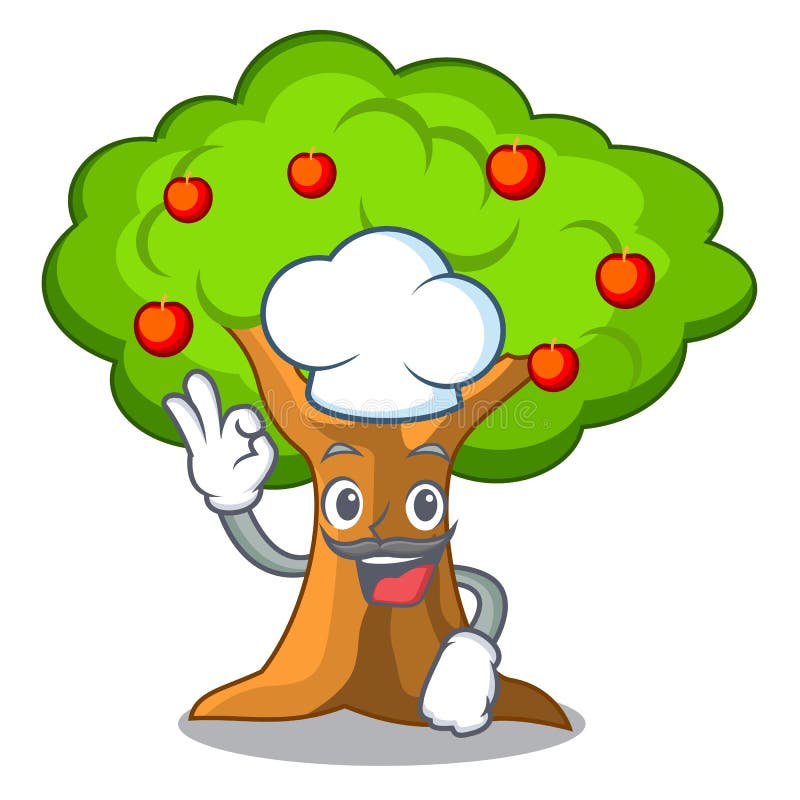 Summer Sun Chef Cartoon Design Style Wearing White Hat Stock Vector ...