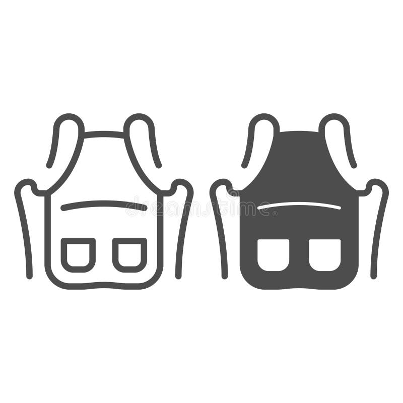 Chef Apron Line and Solid Icon, Cooking Concept. Vector Graphics Stock ...