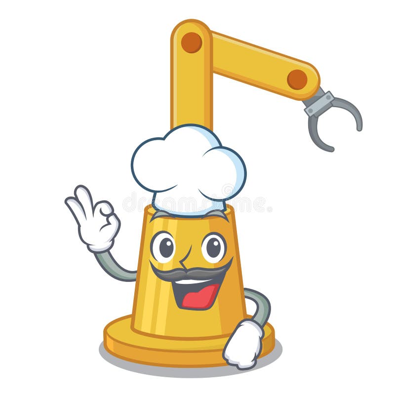 Chef Assembly Automation Machine the Cartoon Shape Stock Vector ...