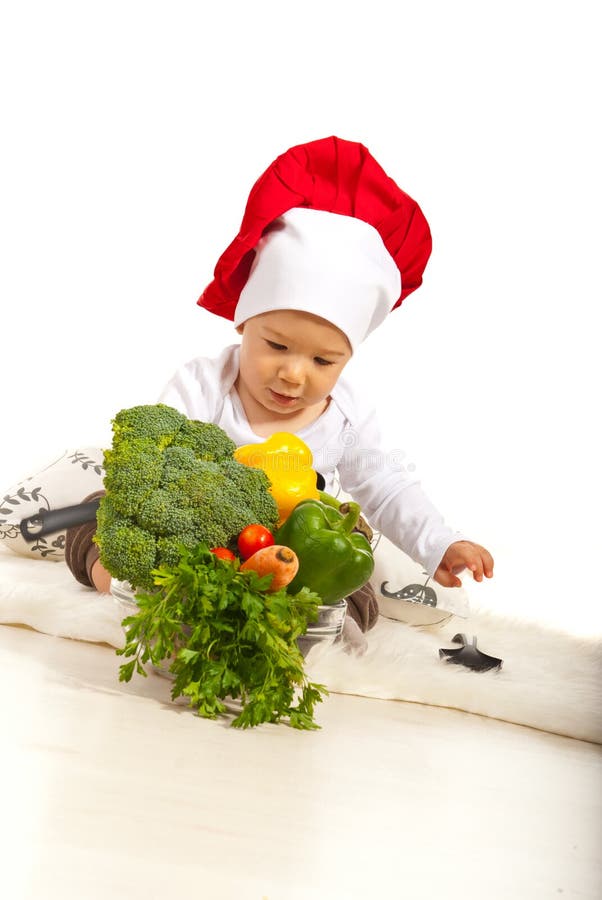 Chef Boy with Many Utensils Stock Photo - Image of food, smile: 34870816