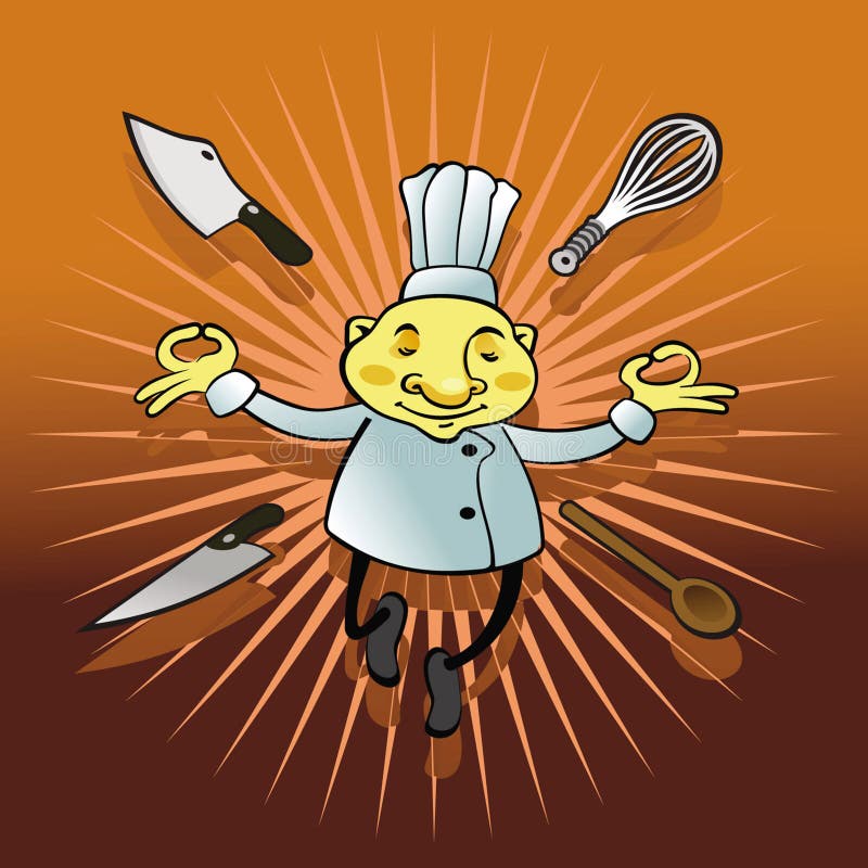 Chef background stock vector. Illustration of happy, isolated - 53775752