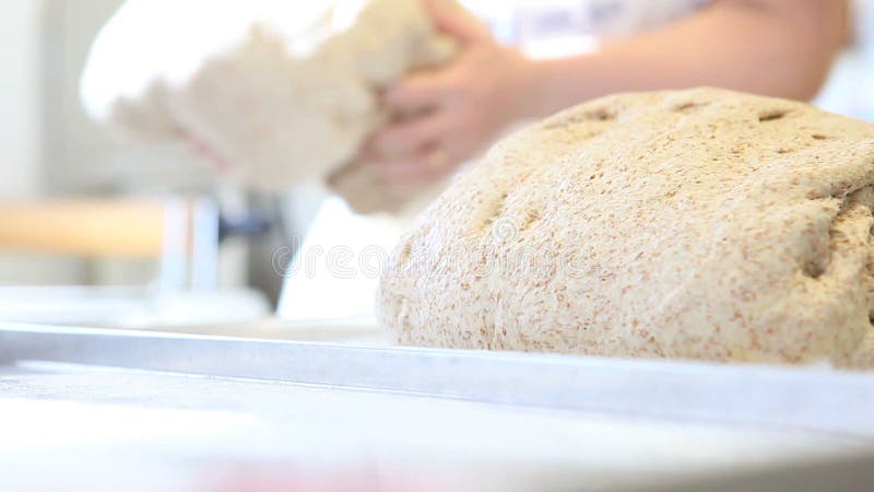 Chef Baker Hands that Move the Dough Stock Footage - Video of bakery ...