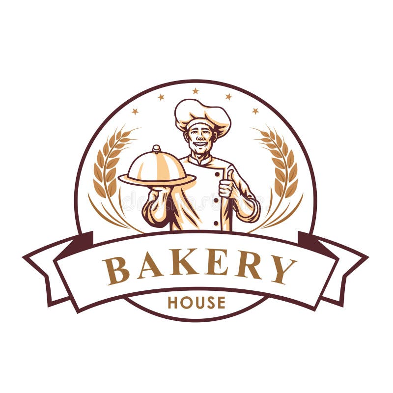 Chef Bakery Shop Logo, Sign, Template, Emblem, Vector Design Stock ...