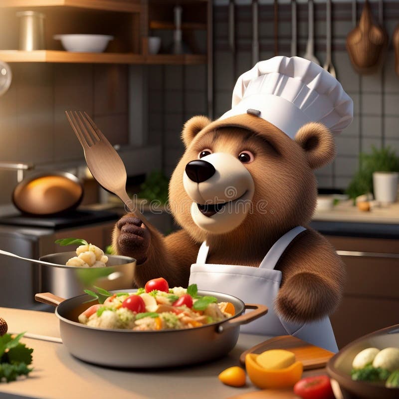 Grizzly Bear Cooking Stock Illustrations – 84 Grizzly Bear Cooking ...