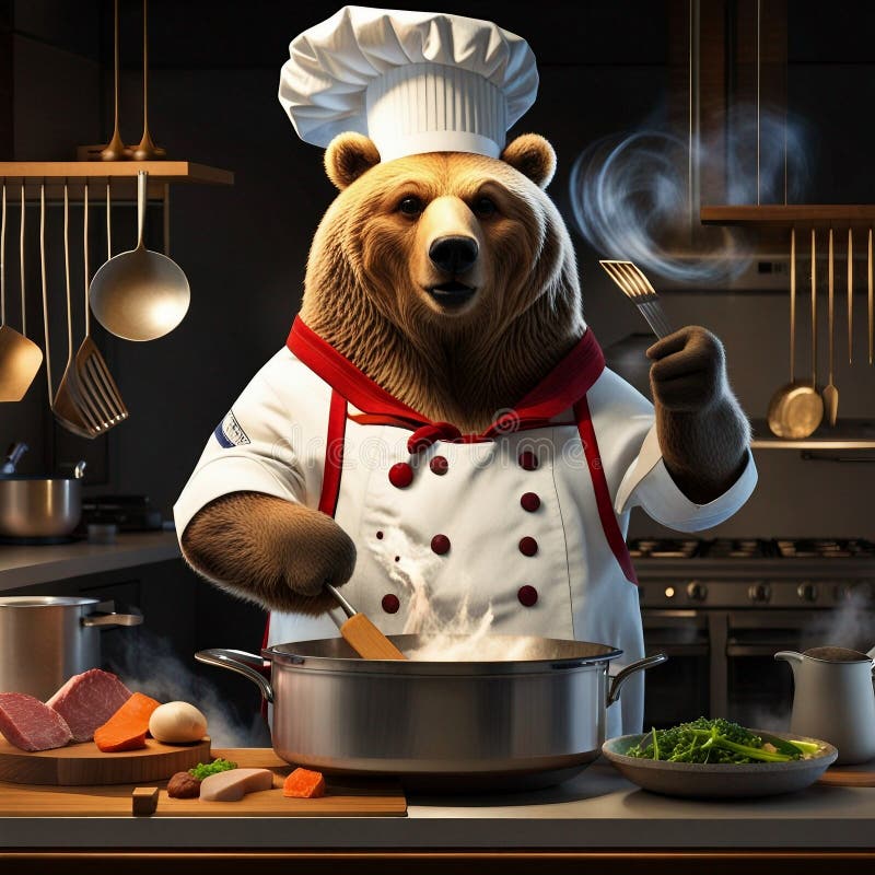 Grizzly Bear Cooking Stock Illustrations – 84 Grizzly Bear Cooking ...
