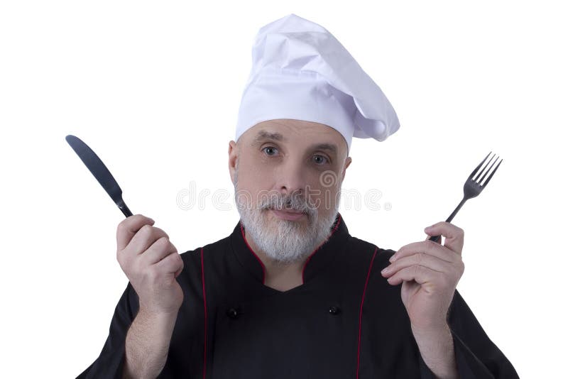 Chef with a beard stock image. Image of caucasian, handsome - 113115313