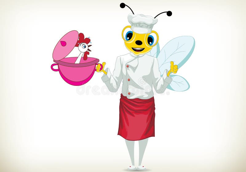 Chef Bee illustration de vecteur. Illustration du chapeau - 44156281