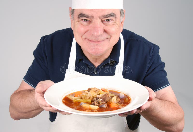 Chef with Beef Stew stock photo. Image of warmth, beef - 3654732