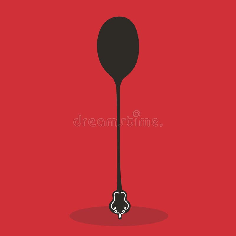 Chef black spoon 19 stock vector. Illustration of graphic - 197982530