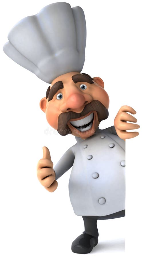 Cartoon Chef Pointing at Sign Stock Vector - Illustration of character ...