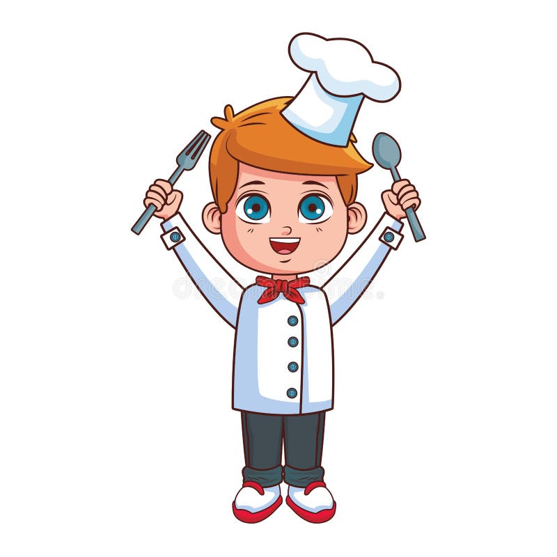 Chef boy cartoon stock vector. Illustration of baking - 135111186