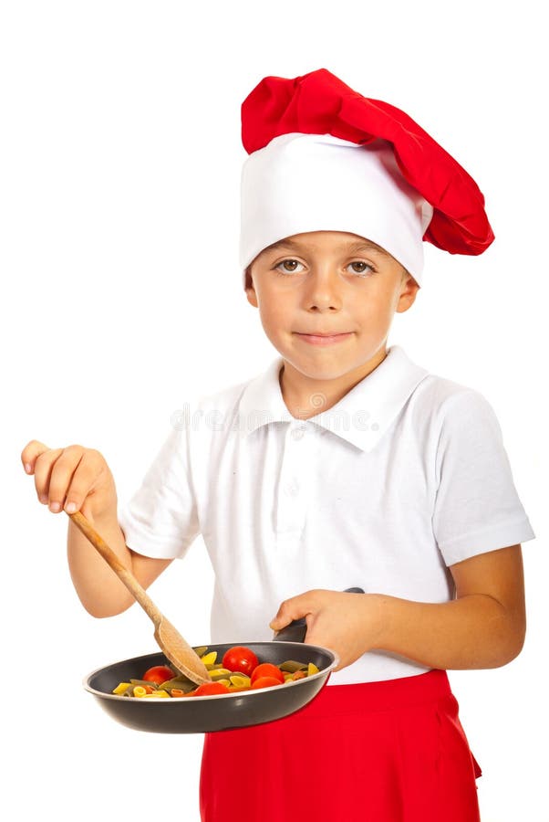 Chef Boy with Many Utensils Stock Photo - Image of food, smile: 34870816