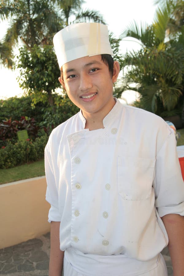 Chef at buffet stock photo. Image of happy, dish, nice - 6507968