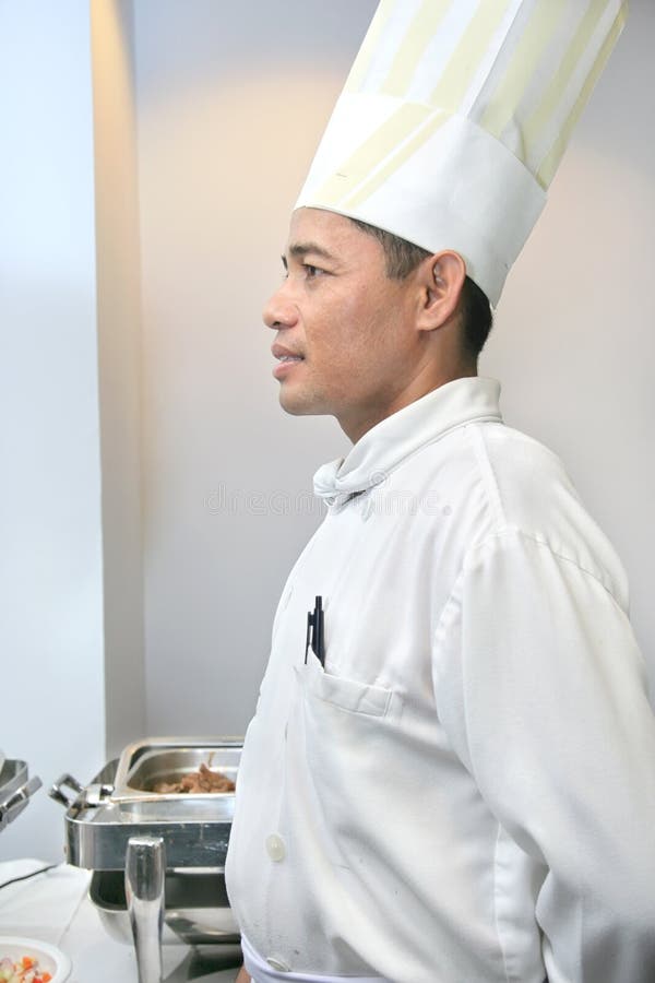 Chef Working in the Kitchen Stock Image - Image of industry, restaurant ...