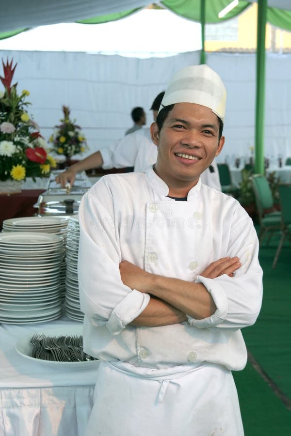 Chef Cooking at Restaurant Kitchen Stock Image - Image of employee ...