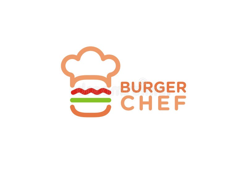 Chef Burger Logo Combination. Food Restaurant Cooking Vector Design ...