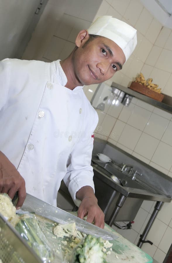 Chef at butcher stock image. Image of vegetable, chef - 6385755