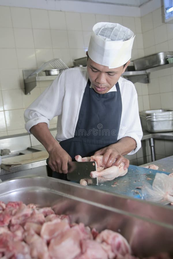 Chef at butcher stock photo. Image of chefs, restaurant - 6385796