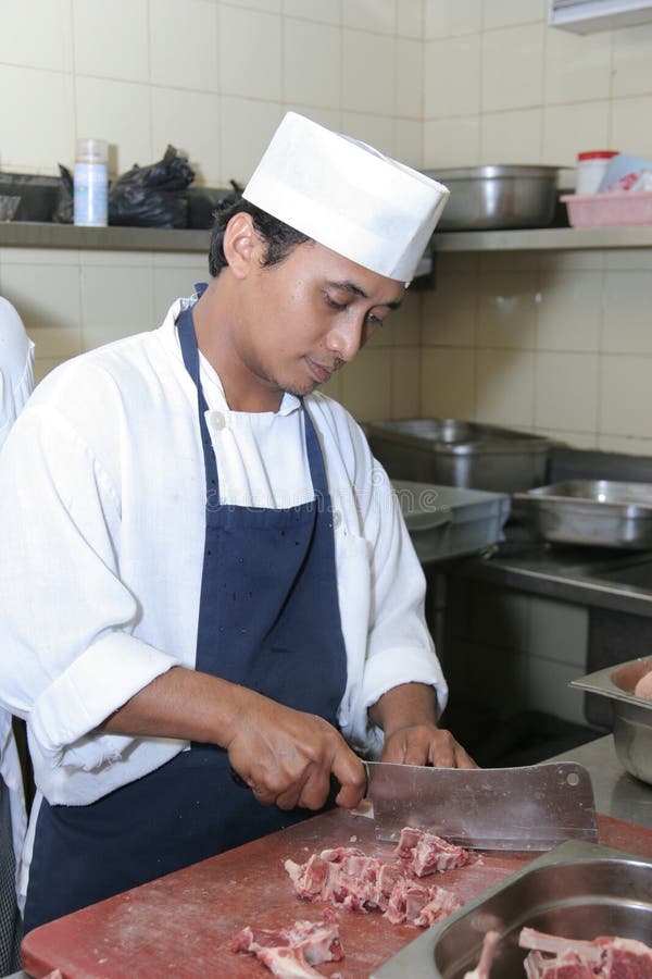 Chef in butcher stock photo. Image of cooking, male, cook - 7585944