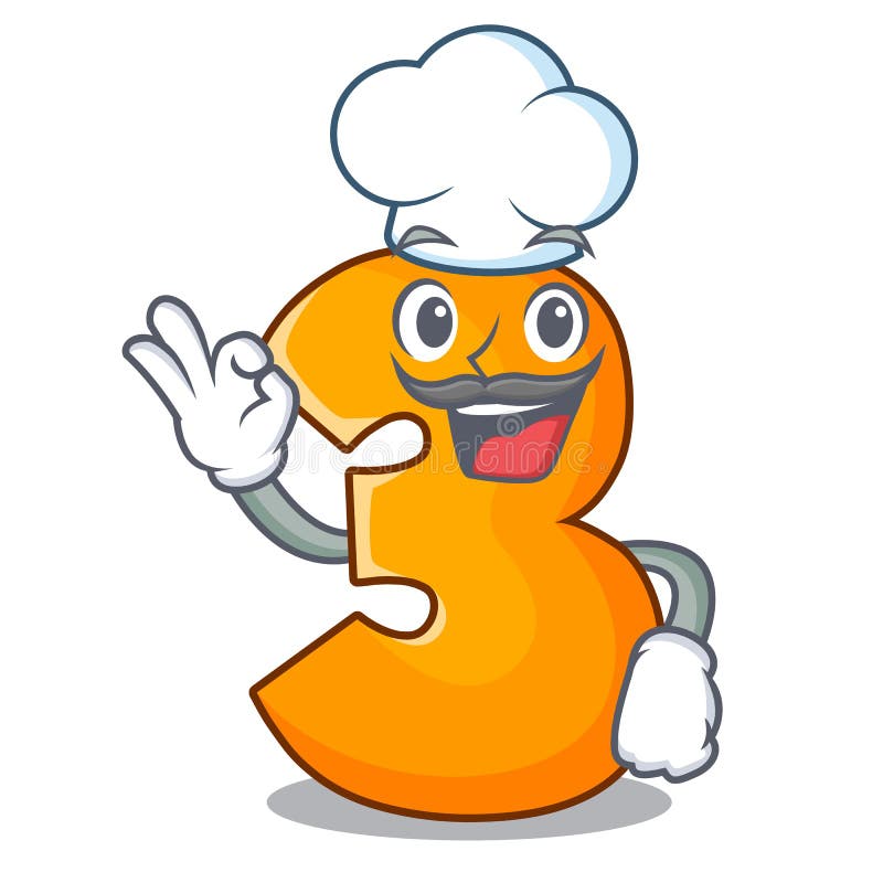 Chef Number Nine Athletics the Shaped Character Stock Vector ...